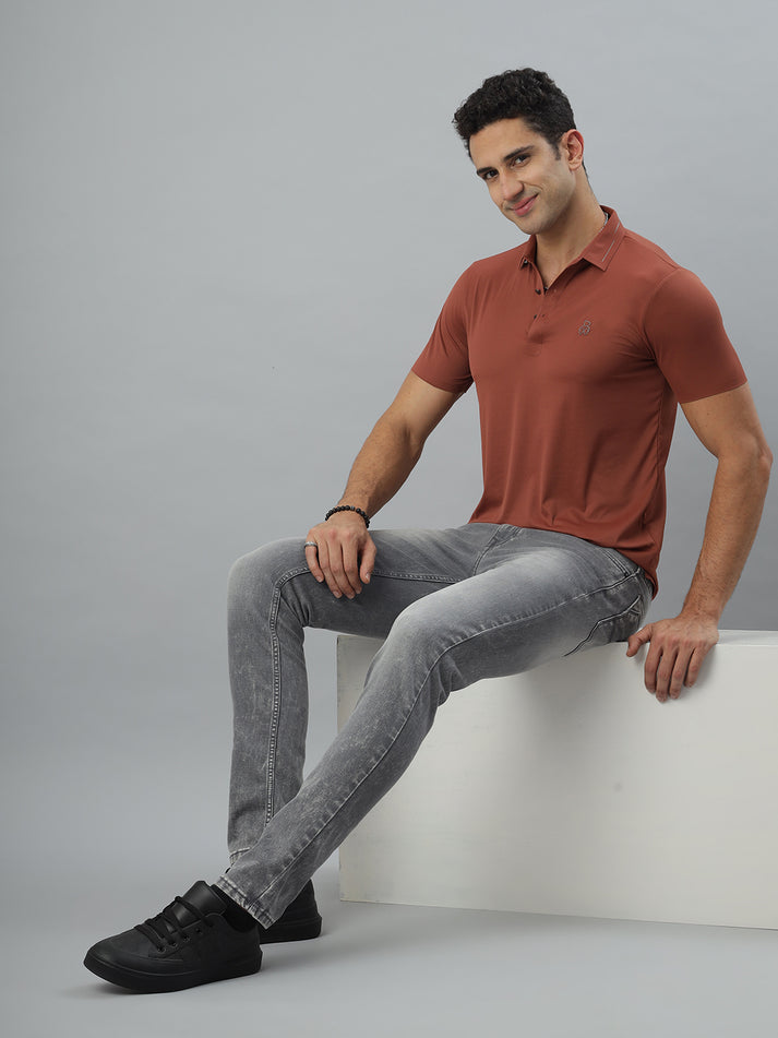 Rust Polo T-shirt – Bluence